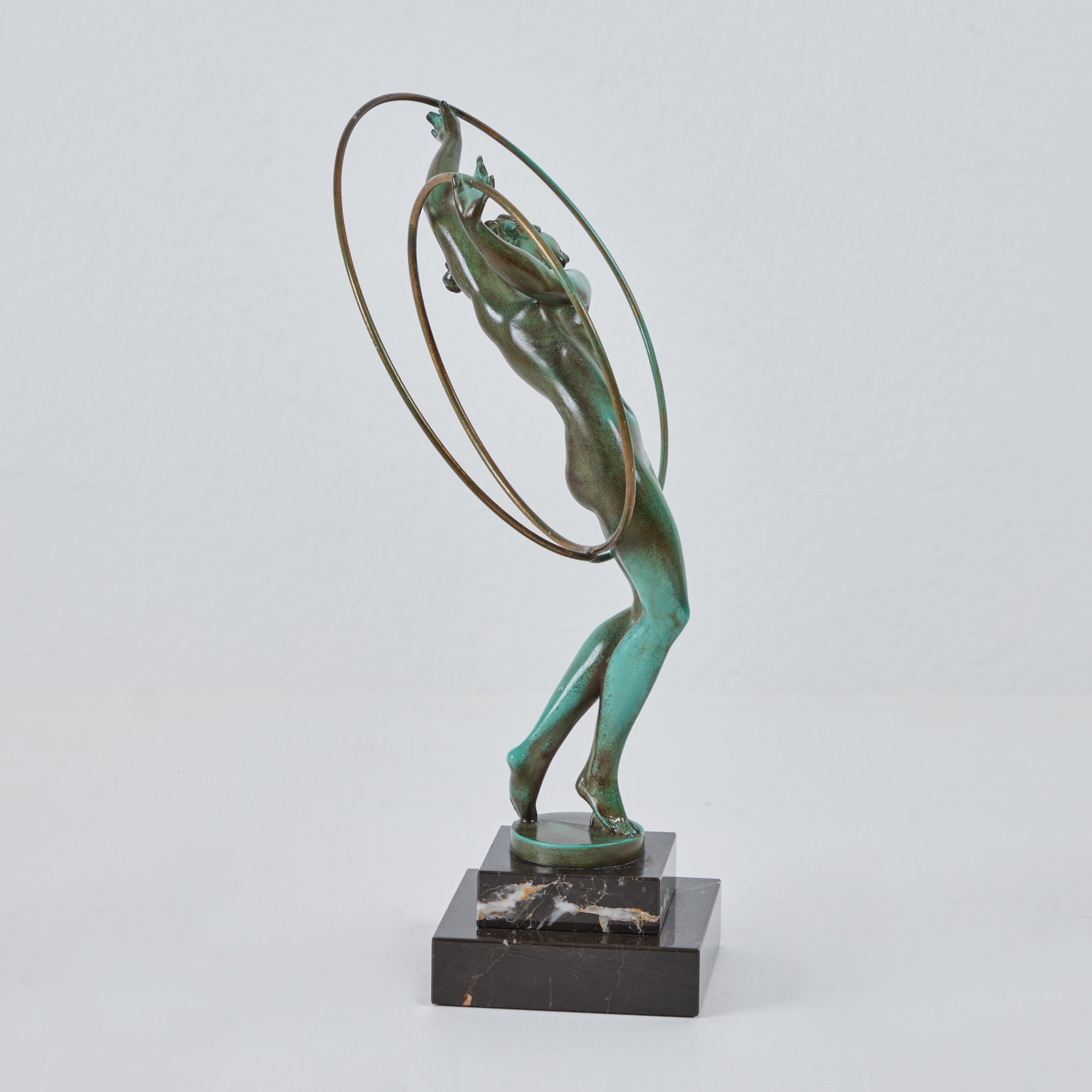 Art Deco Hoop Dancer - Pierre Le Faguays, 1930s France For Sale at 1stDibs