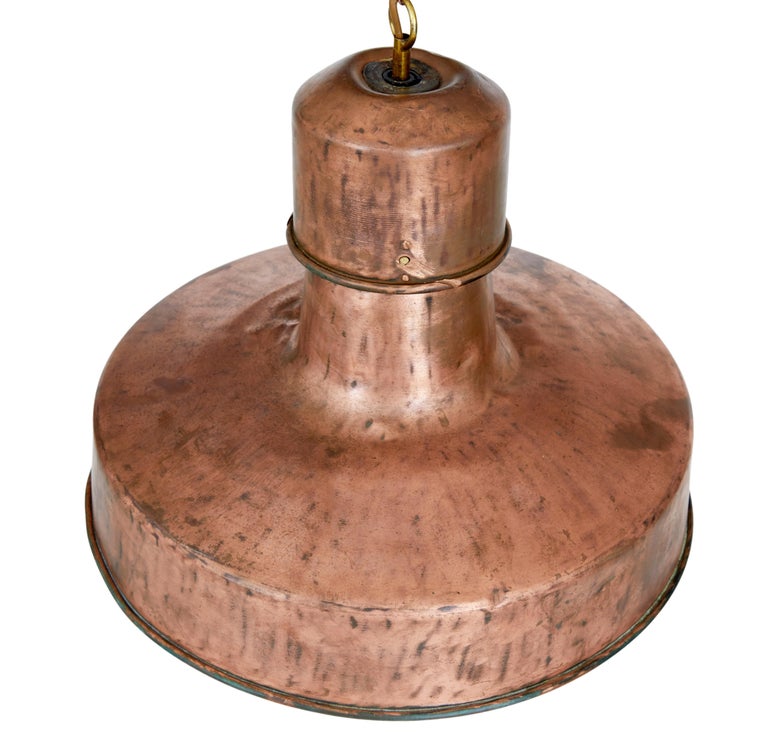 Art Deco Industrial Copper Ceiling Light at 1stDibs