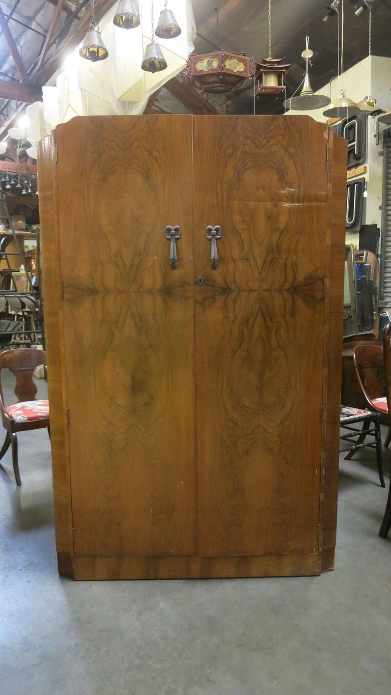 Art deco Inlay Walnut Women's Armoire by C.W.S. LTD, Enfield For Sale ...