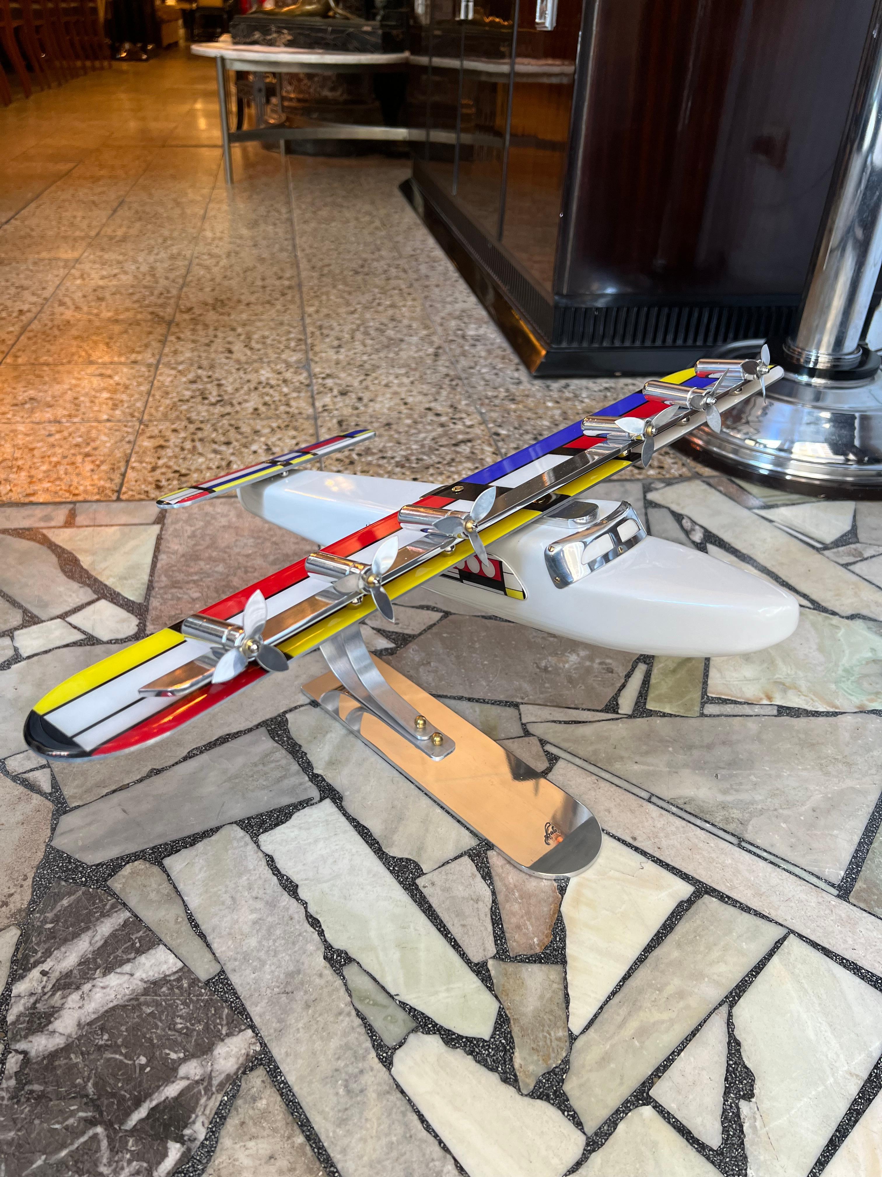 Art Deco Inspired Airplane in Wood and Steel Designer, Marcelo Peña ...