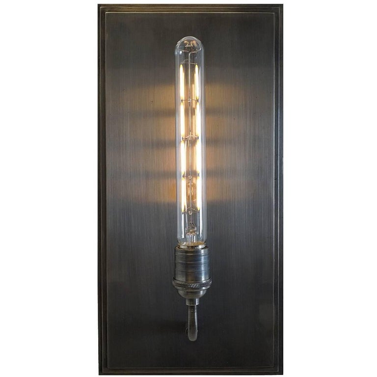 Contemporary Interior Wall Lantern, Minimal Design, Pewter Finish For ...