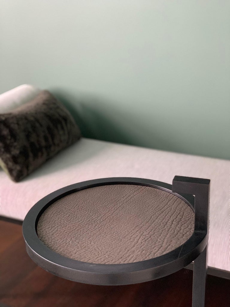 Art Deco Inspired Kangaroo Martini Table Round Shape in Blackened Steel ...