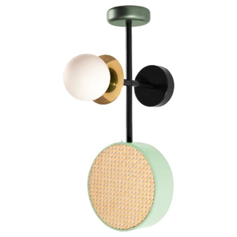 Art Deco Inspired Monaco Wall Lamp in Black, Dream, Brass, Aloe Green ...