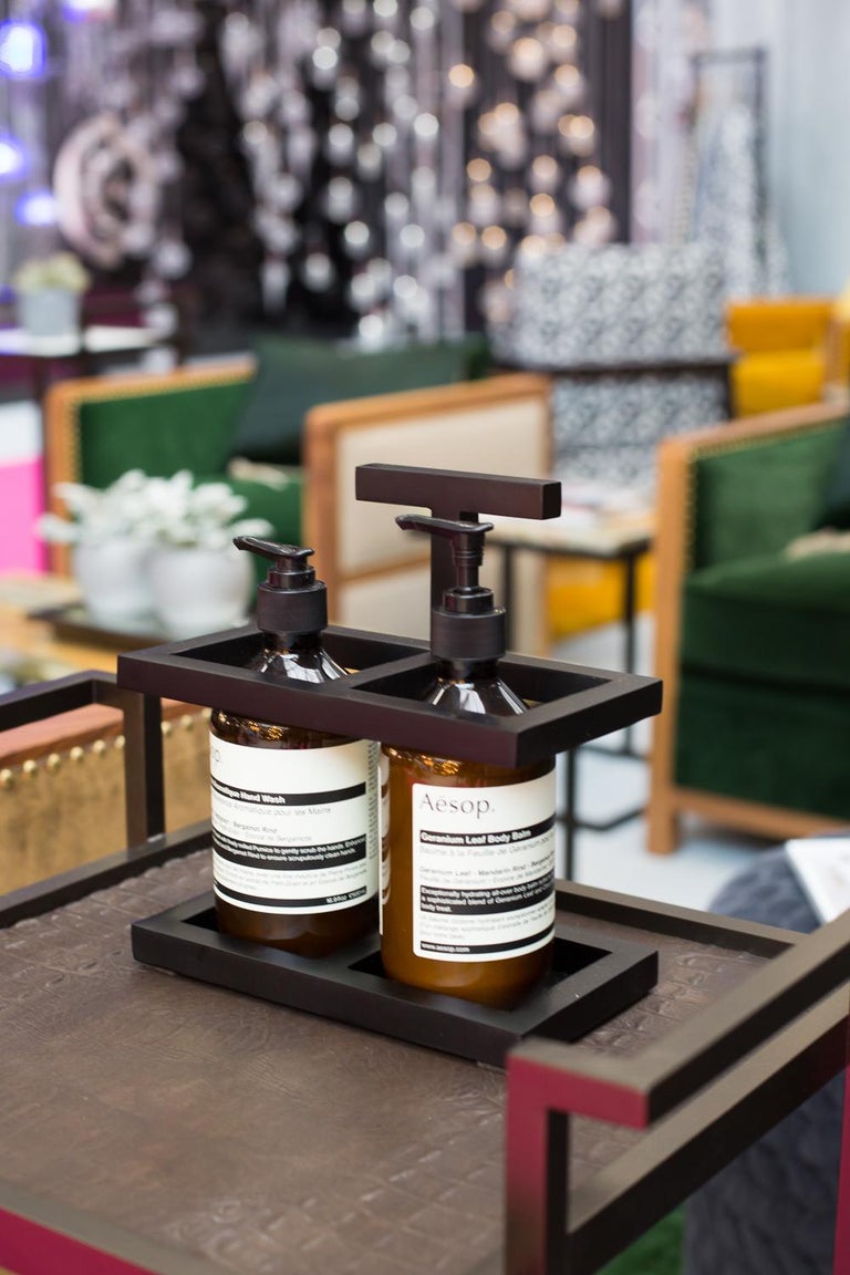 Art Deco Inspired Vulcano Soap Holder in Pitch Black Aesop Friendly For ...