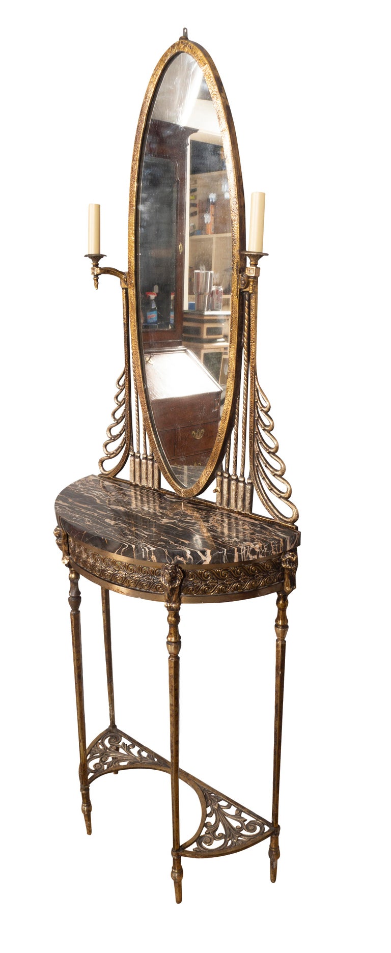 Art Deco Iron Vanity For Sale at 1stDibs