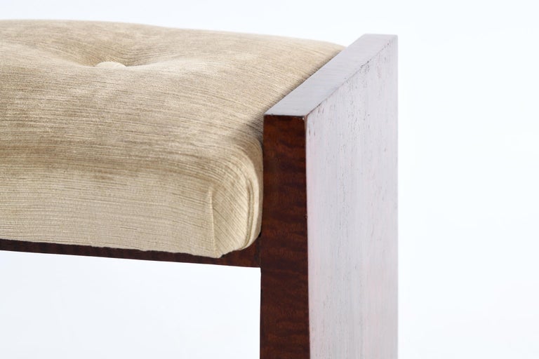 Art Deco Italian Pair of U-Shaped Stools Newly Covered with Velvet ...