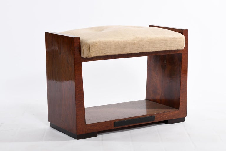 Art Deco Italian Pair of U-Shaped Stools Newly Covered with Velvet ...