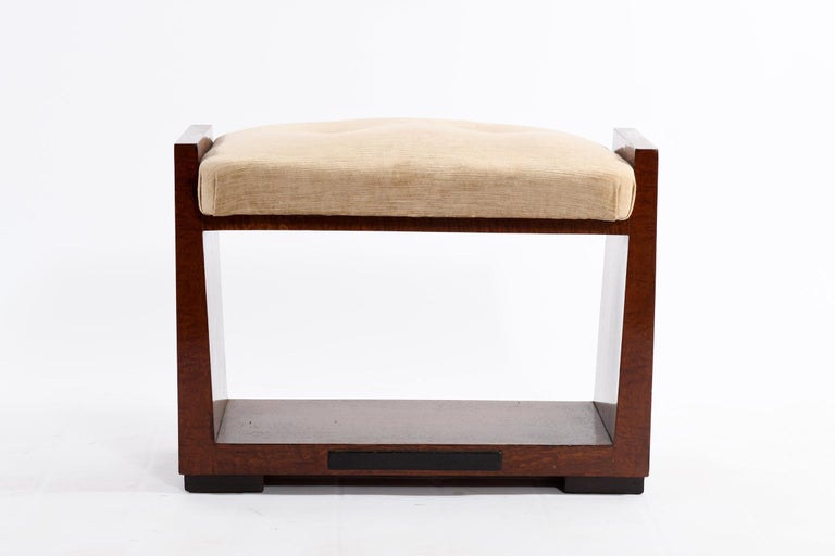 Art Deco Italian Pair of U-Shaped Stools Newly Covered with Velvet ...