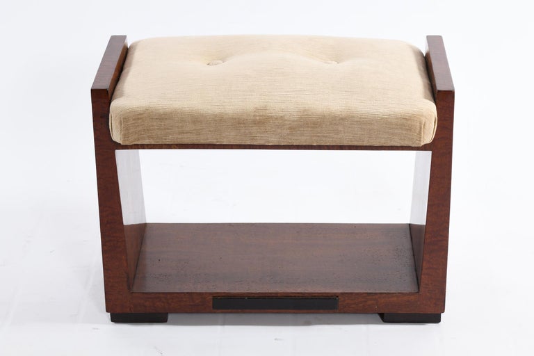 Art Deco Italian Pair of U-Shaped Stools Newly Covered with Velvet ...