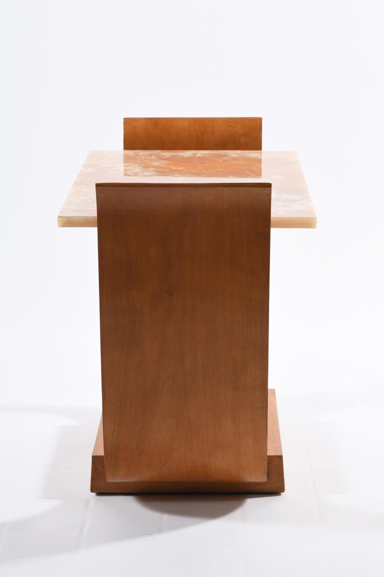 Art Deco Italian "U" Shaped Side Table Onyx Top For Sale at 1stDibs | u ...