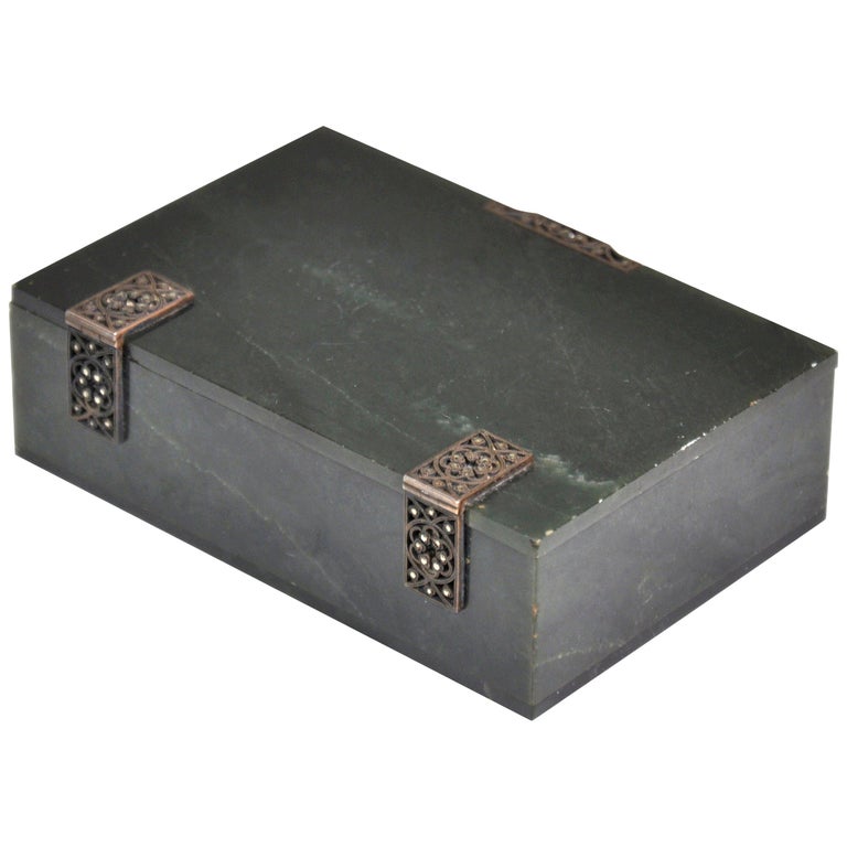 Art Deco Jade Box, France. 1920s For Sale at 1stDibs