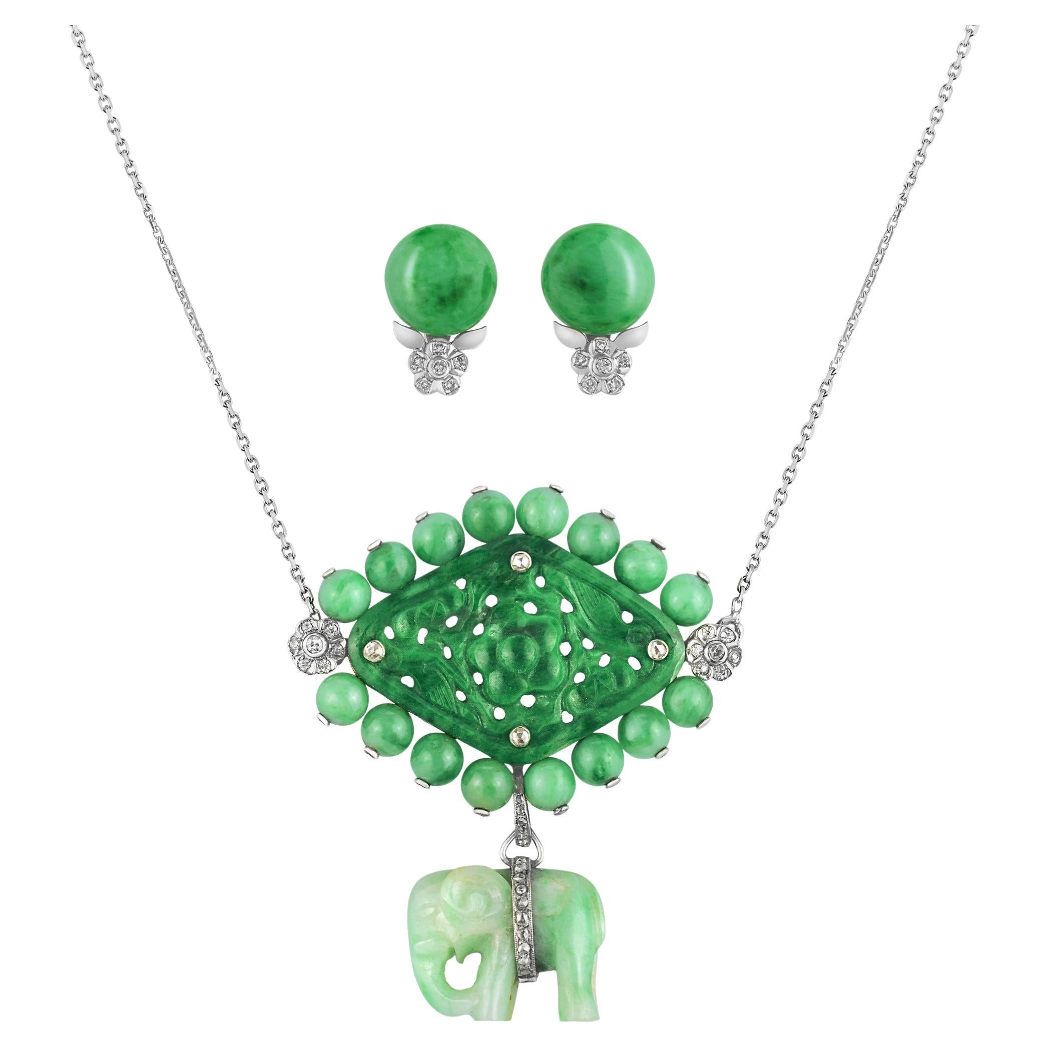 CARTIER Spectacular Art Deco Jade Diamond Set Clock at 1stDibs ...