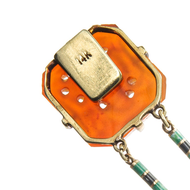 Art Deco Jadeite Jade Pearl Carnelian Gold Bracelet For Sale at 1stDibs