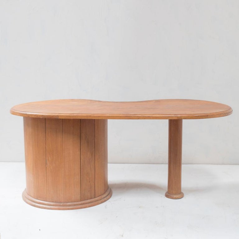 Art Deco JEAN ROYERE Style Desk with Four Drawers from France at 1stDibs