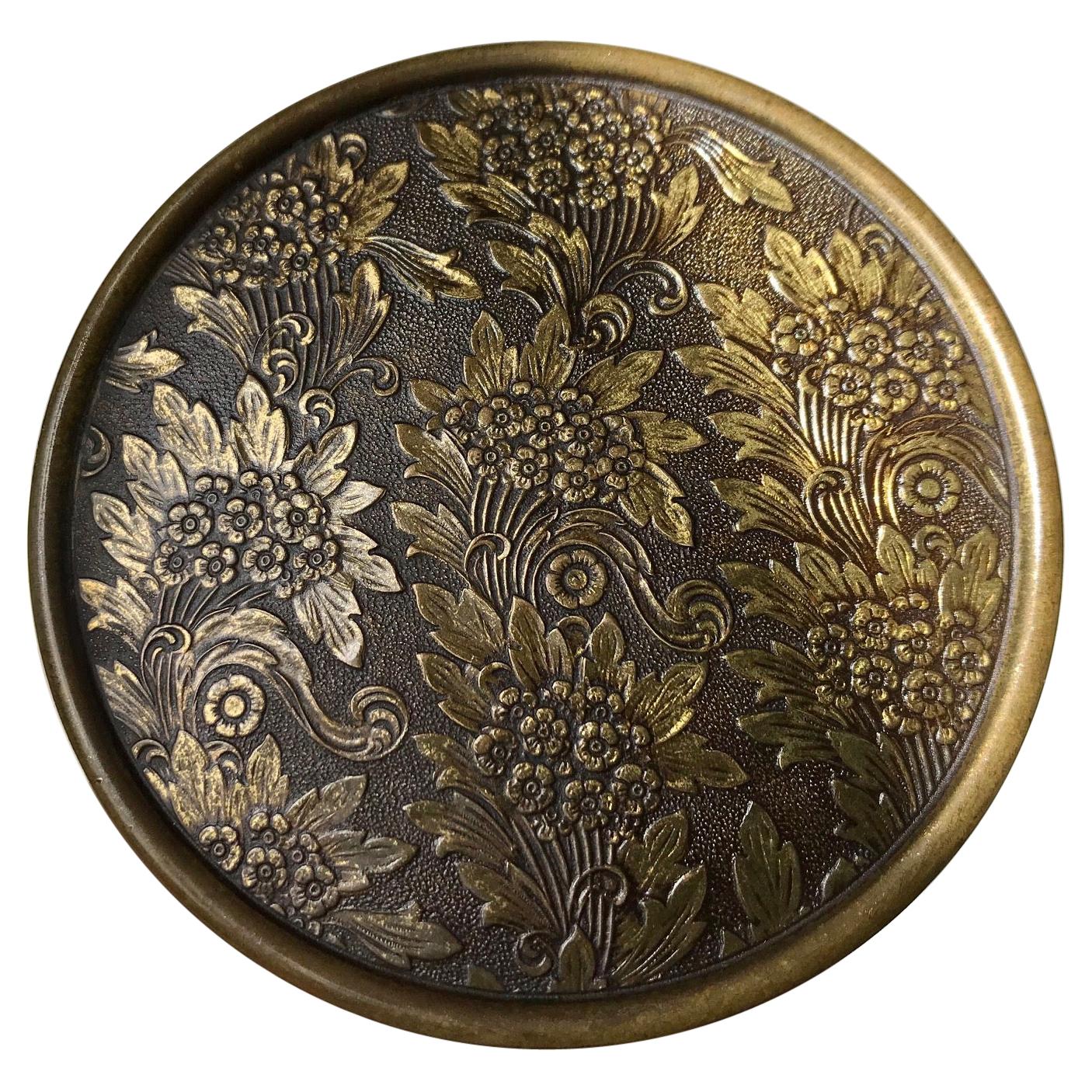 Art Deco Bronze Box with Flowers in Relief, Denmark, 1930s For Sale at ...