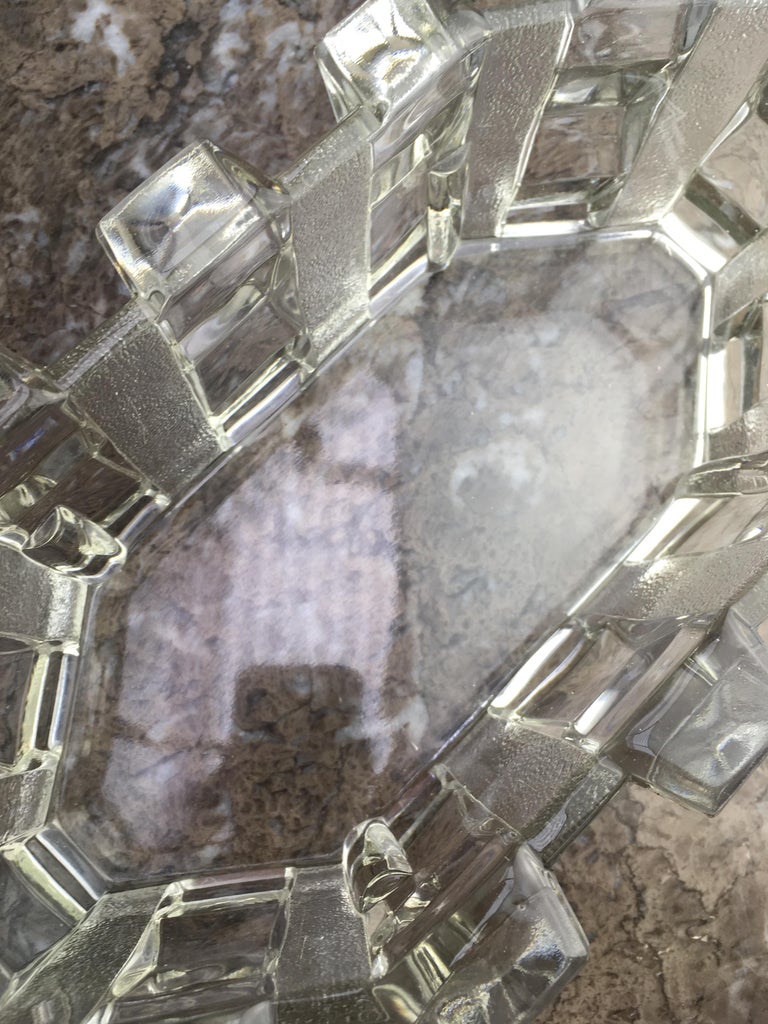 Art Deco Josef Inwald Czech Glass Centrepiece Vase Cubist, 1930 For ...