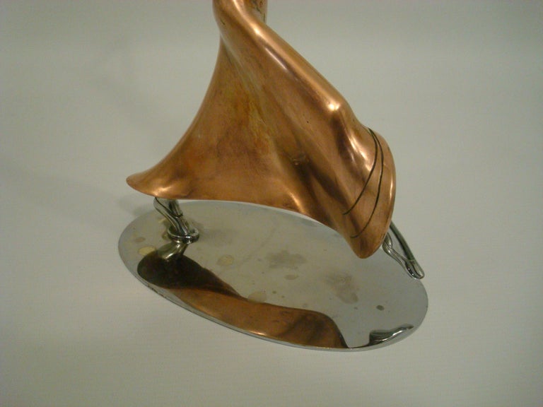 Art Deco Josephine Baker Female Dancer Brass Statue, Austria 1930 Karl ...