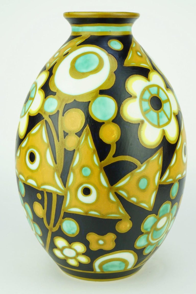 Art Deco Keramis Matt Boch Vase at 1stDibs