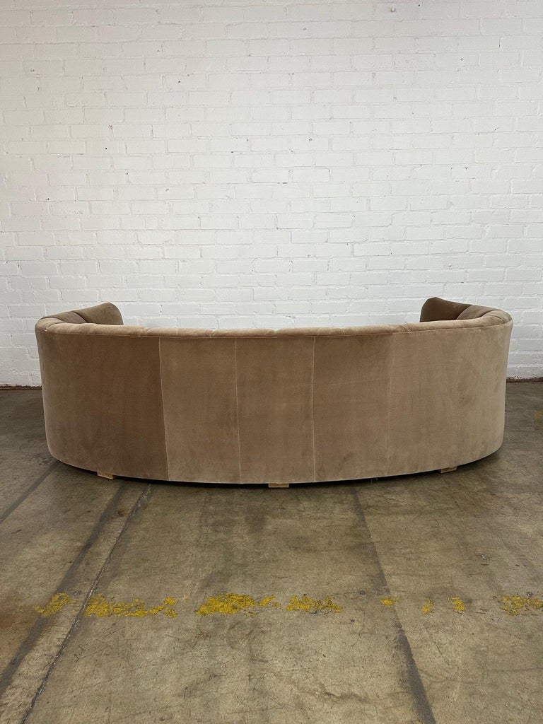 Art Deco Kidney Sofa with Channel Back For Sale at 1stDibs