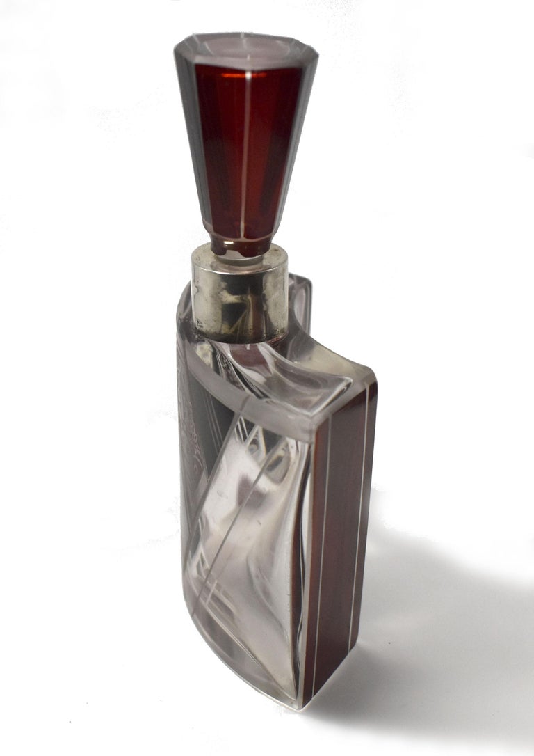 Art Deco Ladies Silver and Enamel Perfume Bottle by Karl Palda, circa ...