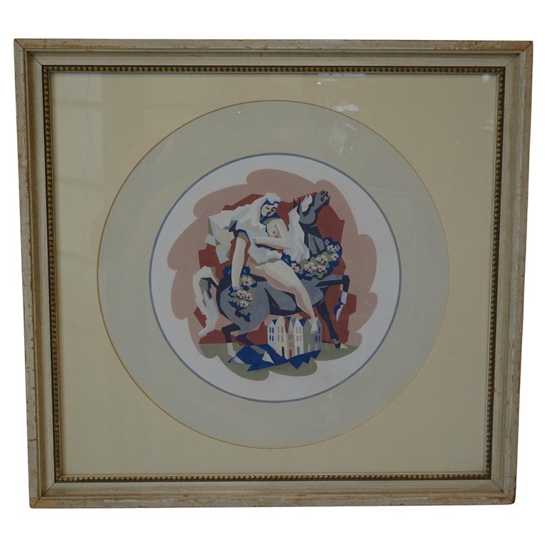 Art Deco Lady Godiva Painting by Robert L. Raney For Sale at 1stDibs