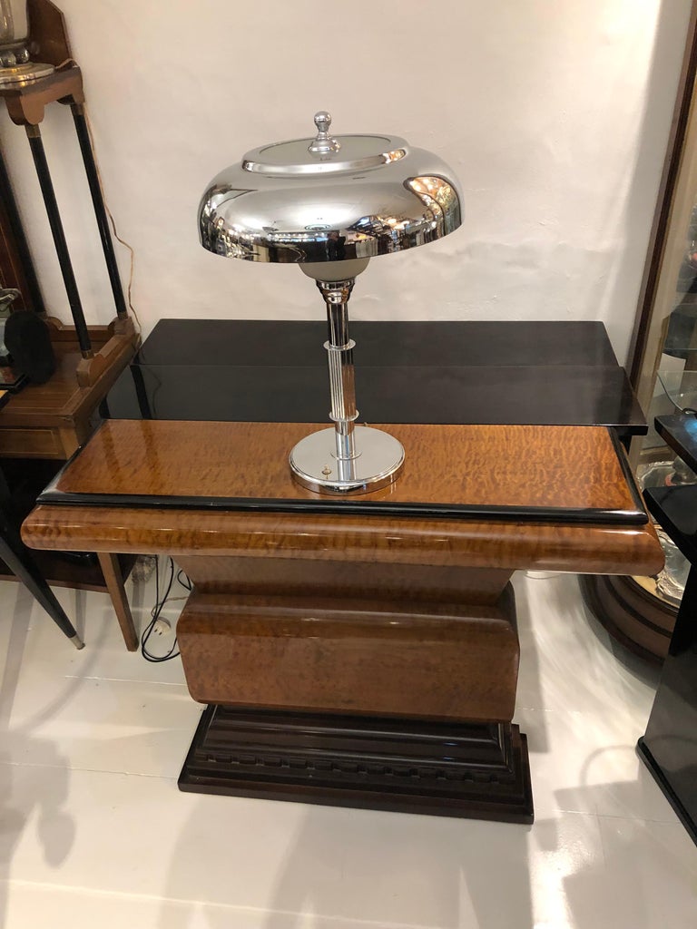 Art Deco Lamp, France, 1920, in Chrome For Sale at 1stDibs