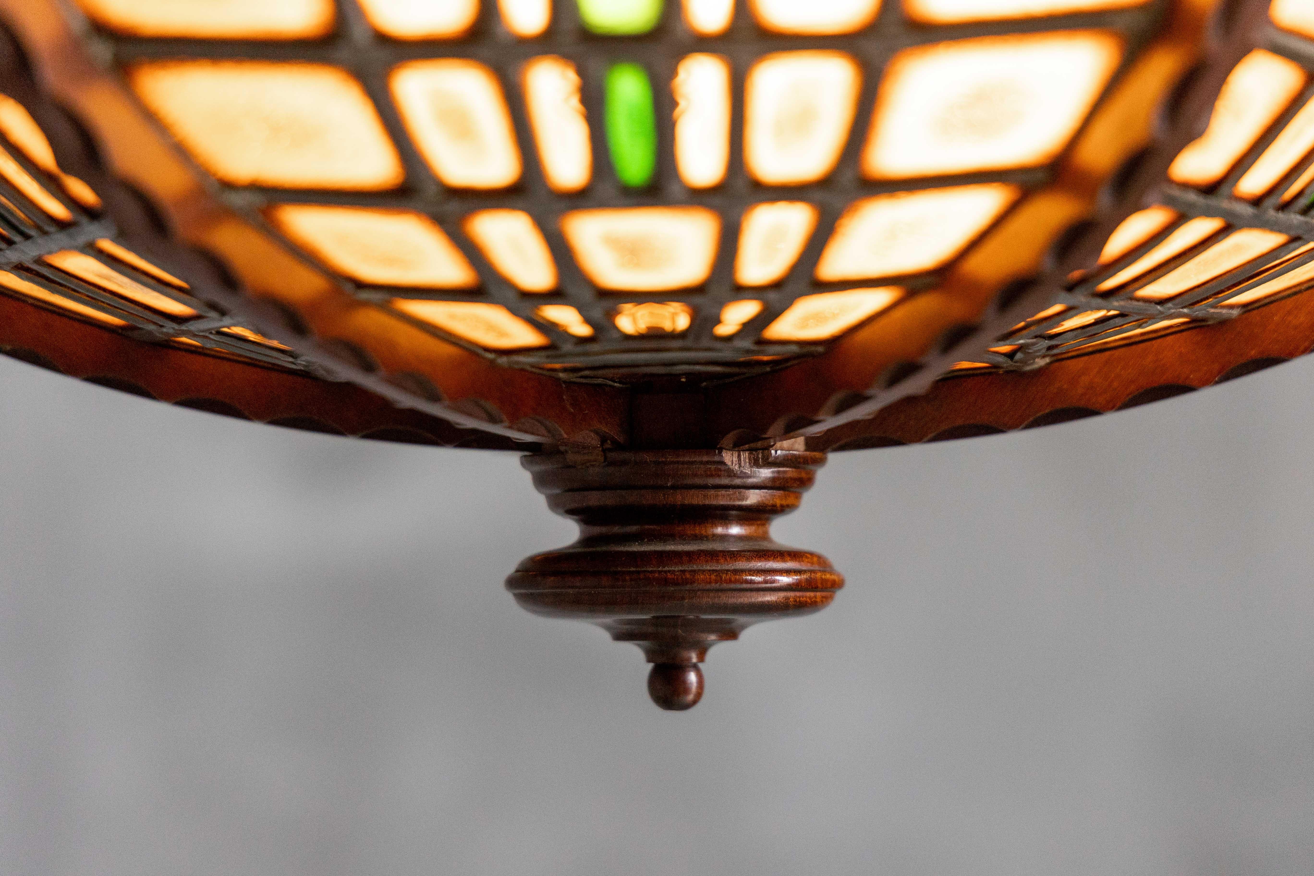 Art Deco Lamp in Stained Glass by Amsterdam School, Netherlands, 1920s ...