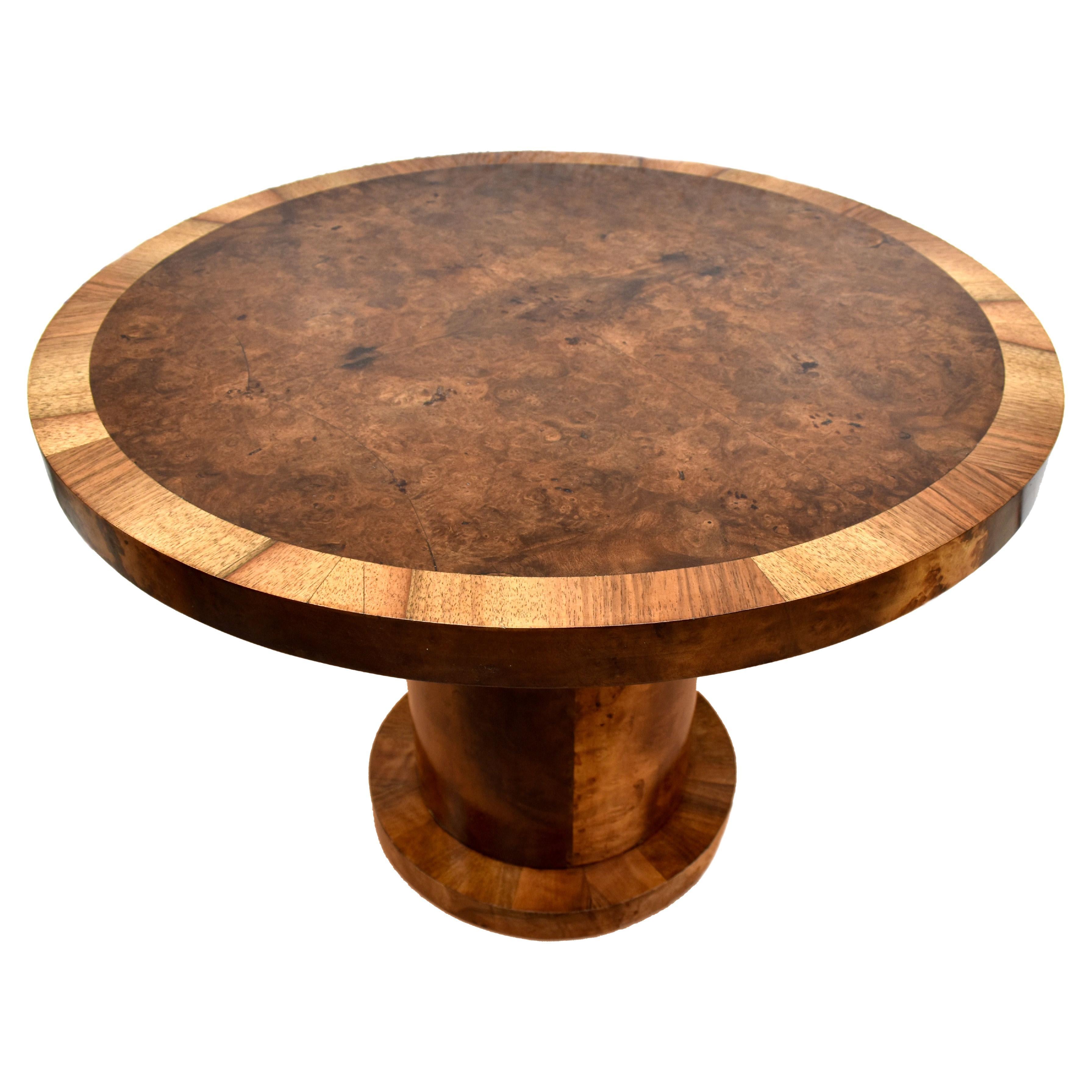 Art Deco Two-Tier Occasional Table in Walnut and Maple, circa 1930 For ...