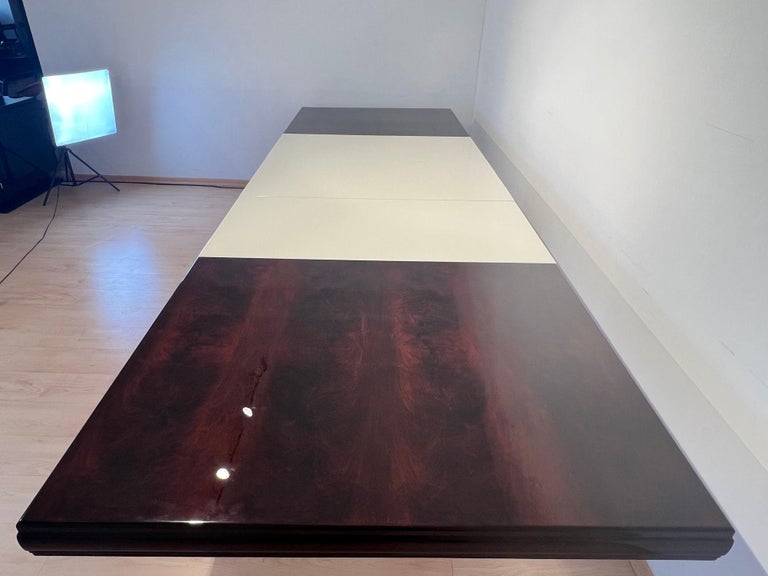 Art Deco Large Expandable Table, Rosewood, Oak, Lacquer, France, circa ...