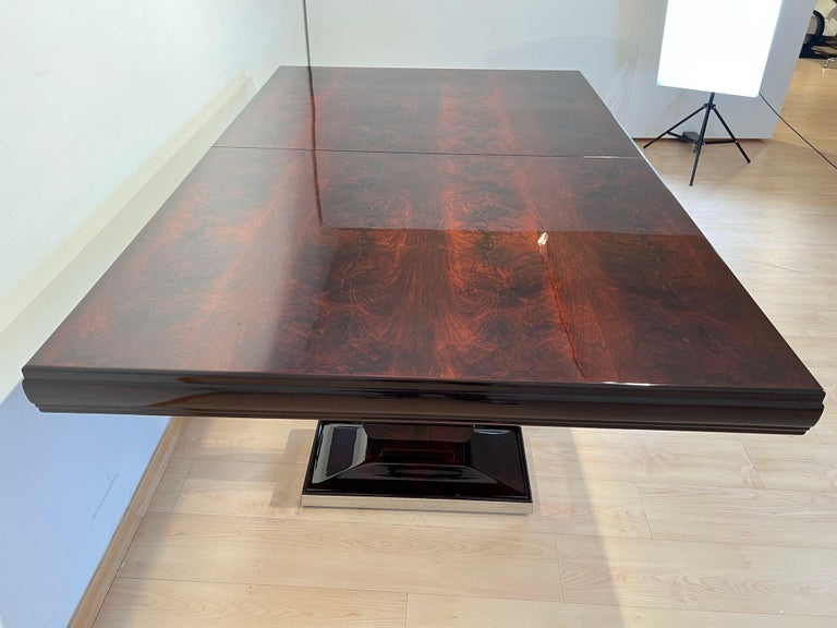 Art Deco Large Expandable Table, Rosewood, Oak, Lacquer, France, circa ...
