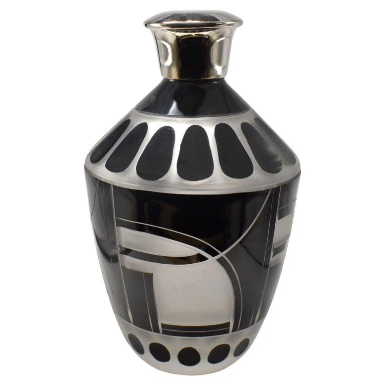 Art Deco Large Geometric Glass Cologne Bottle, circa 1930 For Sale at ...