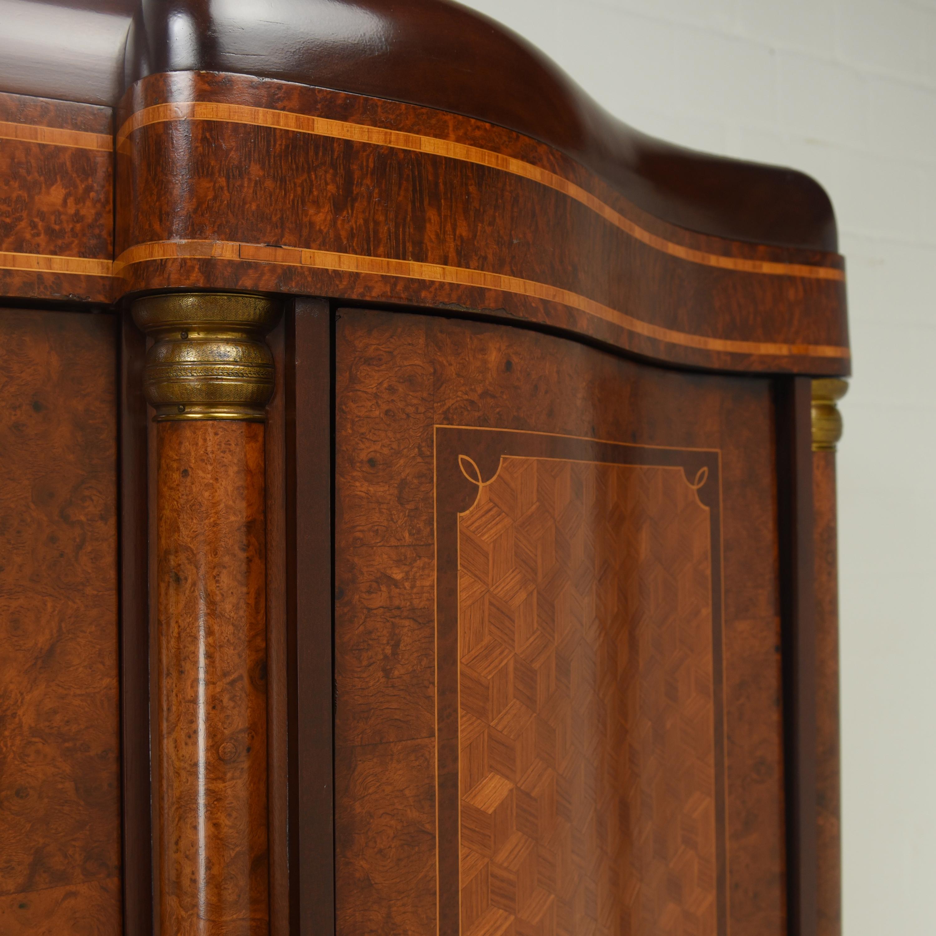 Art Deco Large Wardrobe in Root Wood, 1925 For Sale at 1stDibs