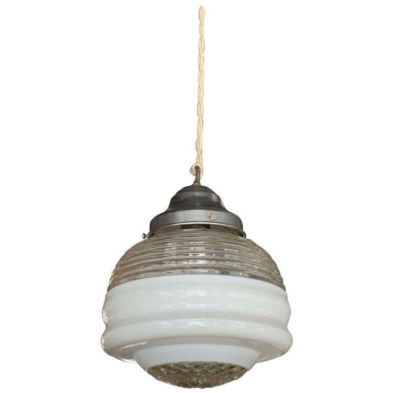 Art Deco Layered Glass Pendant Light For Sale At 1stdibs