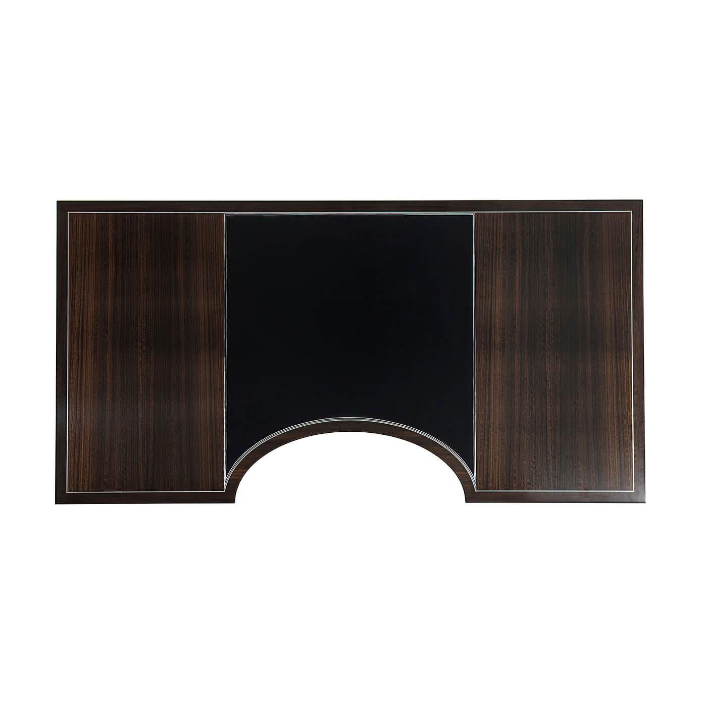 Art Deco Leather Inset Desk For Sale at 1stDibs