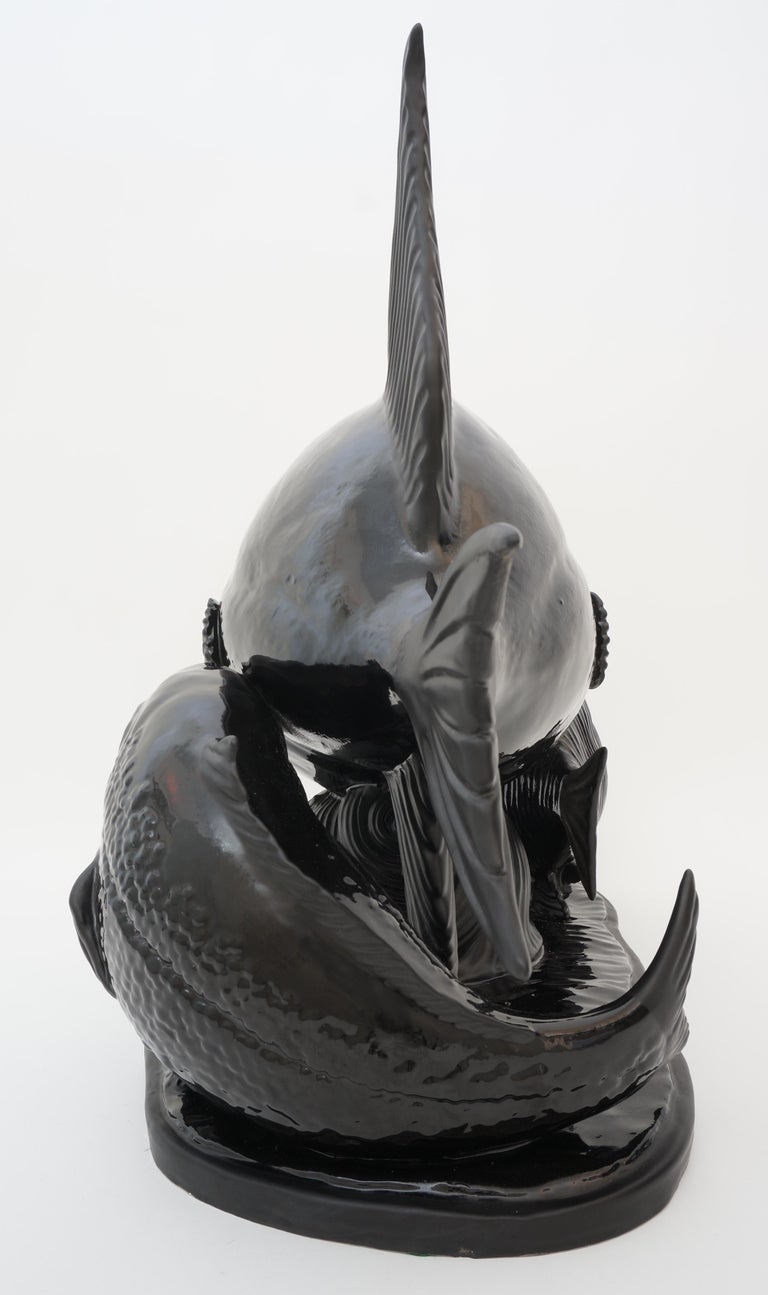 Art Deco Lejan Style Sculpture School of Fish For Sale at 1stDibs