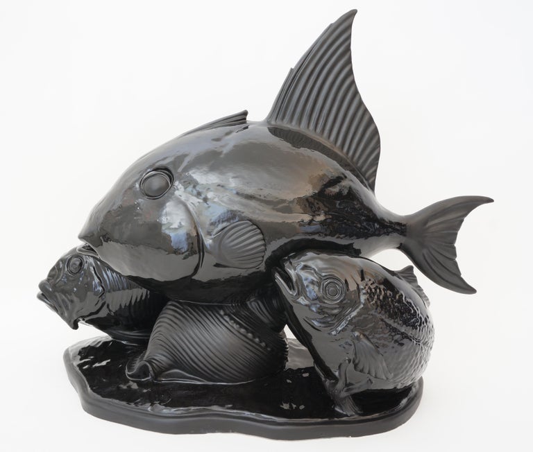 Art Deco Lejan Style Sculpture School of Fish For Sale at 1stDibs