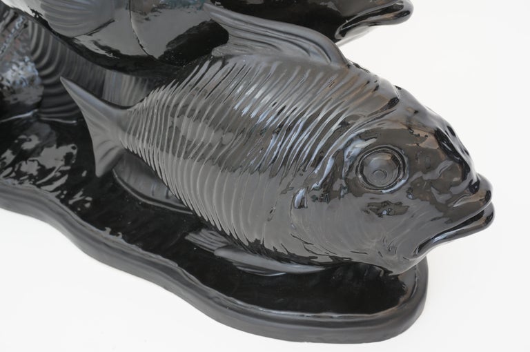 Art Deco Lejan Style Sculpture School of Fish For Sale at 1stDibs