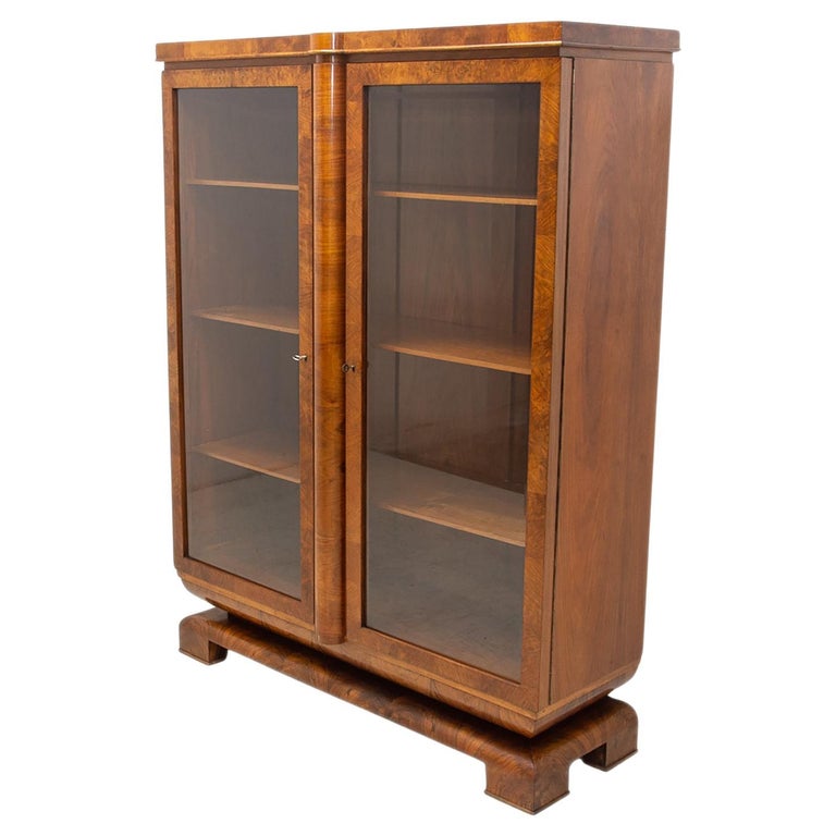Art Deco Library Cabinet, 1930s, Bohemia For Sale at 1stDibs