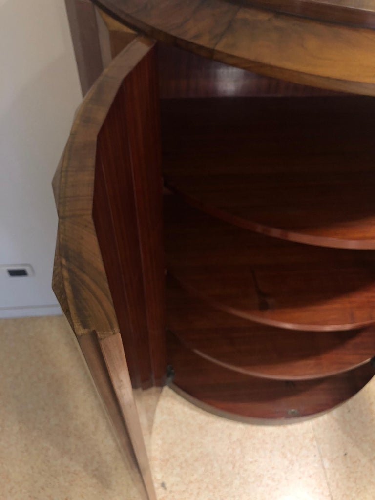 Art Deco Mahogany Wood Half Moon Cabinet, France, 1930s at 1stDibs ...