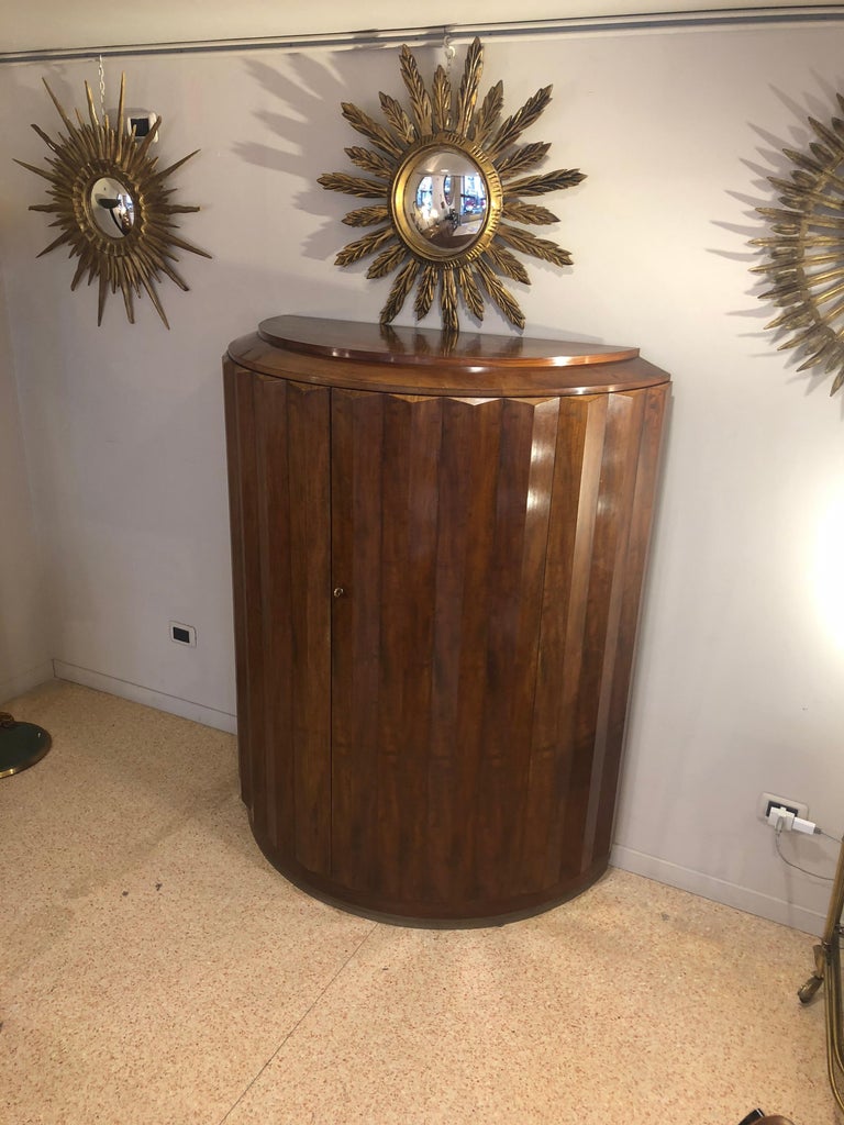 Art Deco Mahogany Wood Half Moon Cabinet, France, 1930s at 1stDibs ...