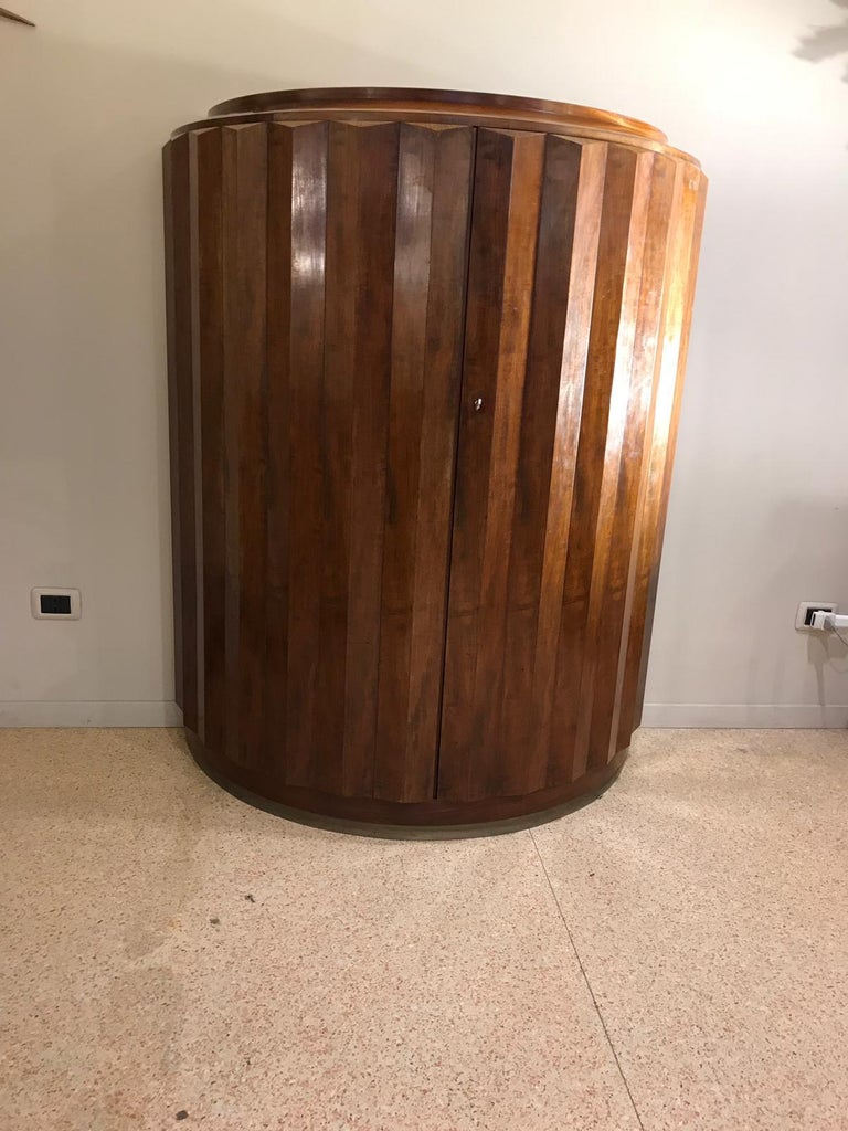 Art Deco Mahogany Wood Half Moon Cabinet, France, 1930s at 1stDibs ...