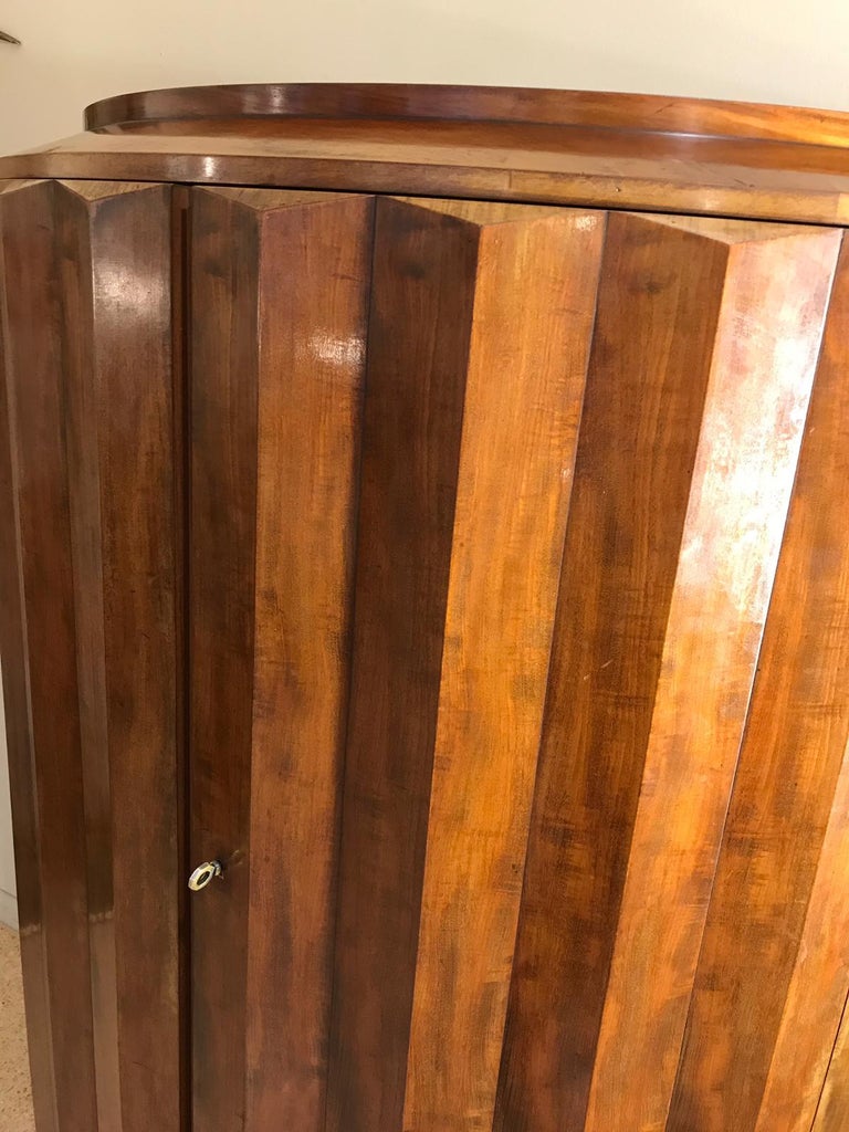 Art Deco Mahogany Wood Half Moon Cabinet, France, 1930s at 1stDibs ...