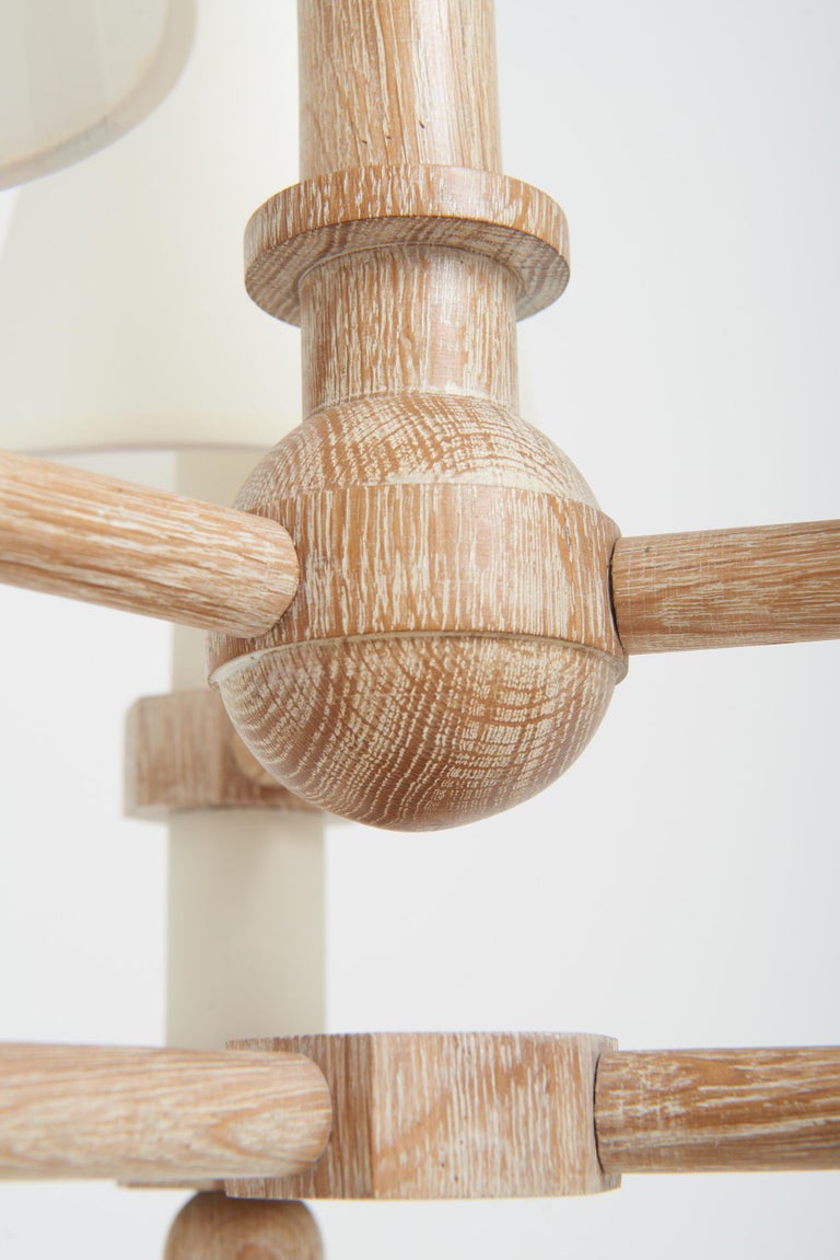 Art Deco Limed Oak Ceiling Light at 1stDibs