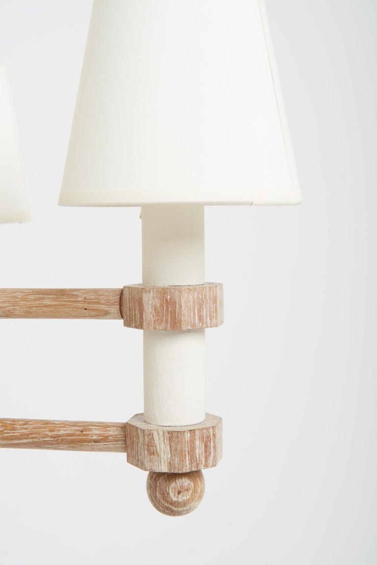 Art Deco Limed Oak Ceiling Light at 1stDibs