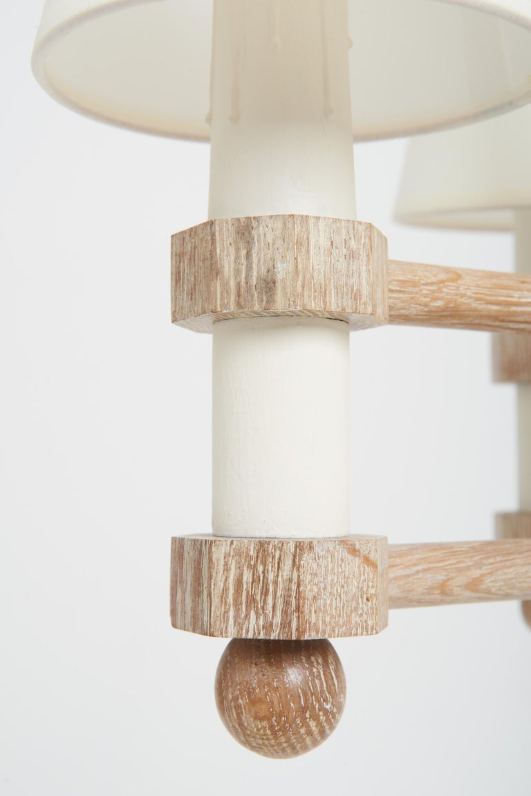 Art Deco Limed Oak Ceiling Light at 1stDibs