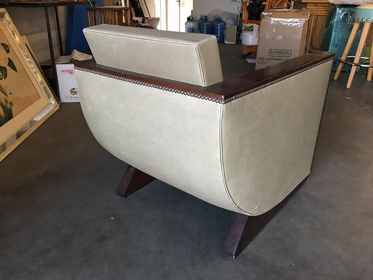 Art Deco Lounge Chair in the Style of Paul Frankl's Speed Chair at 1stDibs