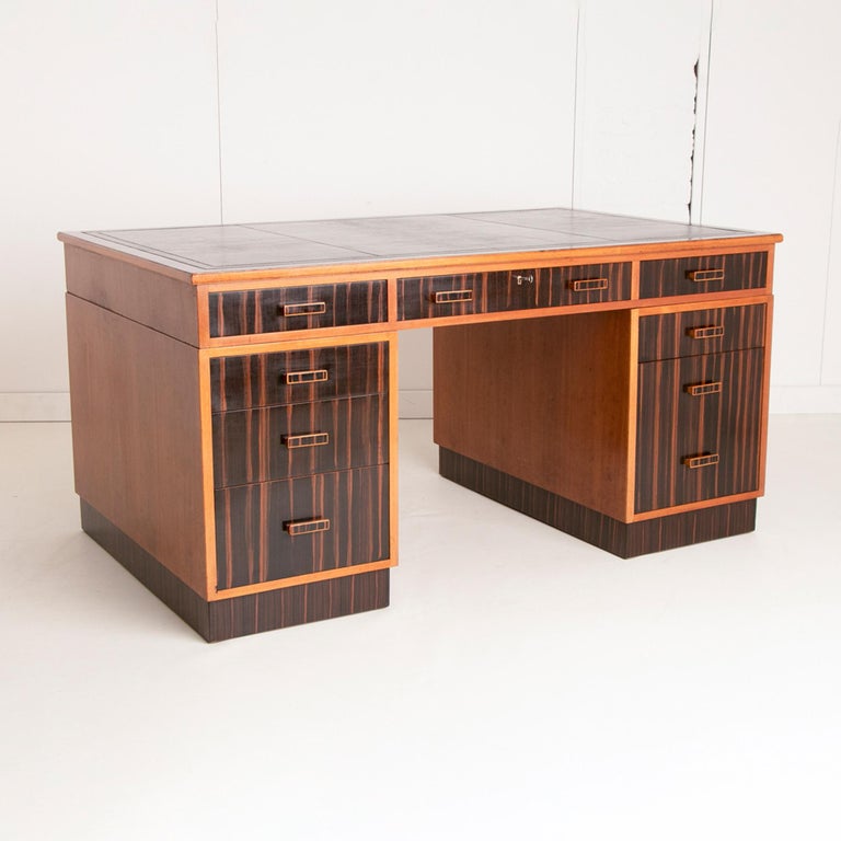 Art Deco Macassar Ebony Desk at 1stDibs