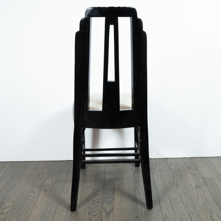 Art Deco Machine Age Black Lacquer Skyscraper Style Occasional or Desk ...