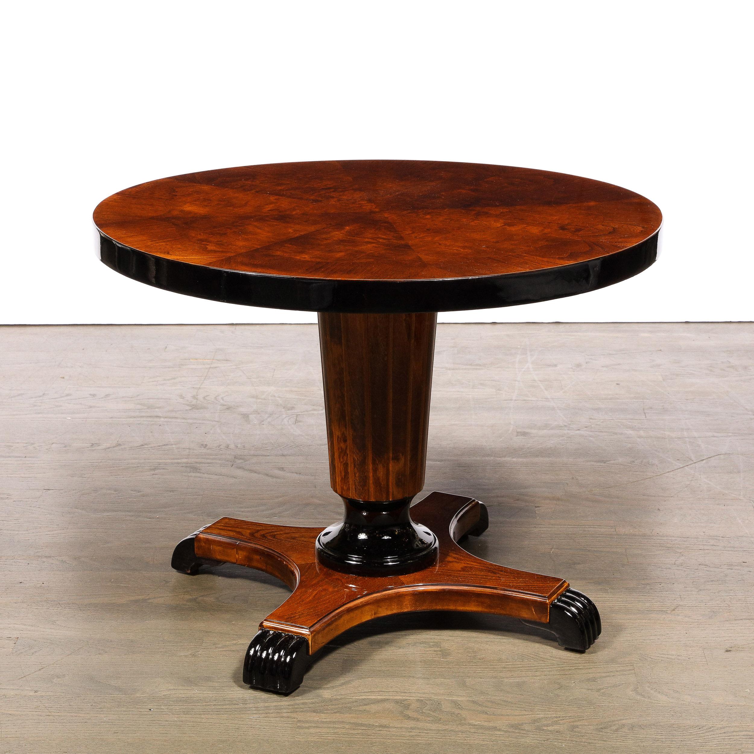 Art Deco Machine Age Book-Matched Inlaid and Burled Walnut Occasional ...