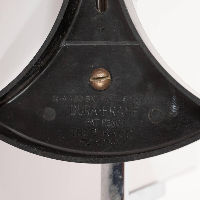 Art Deco Machine Age Chrome and Black Bakelite Picture Frame by Dura ...